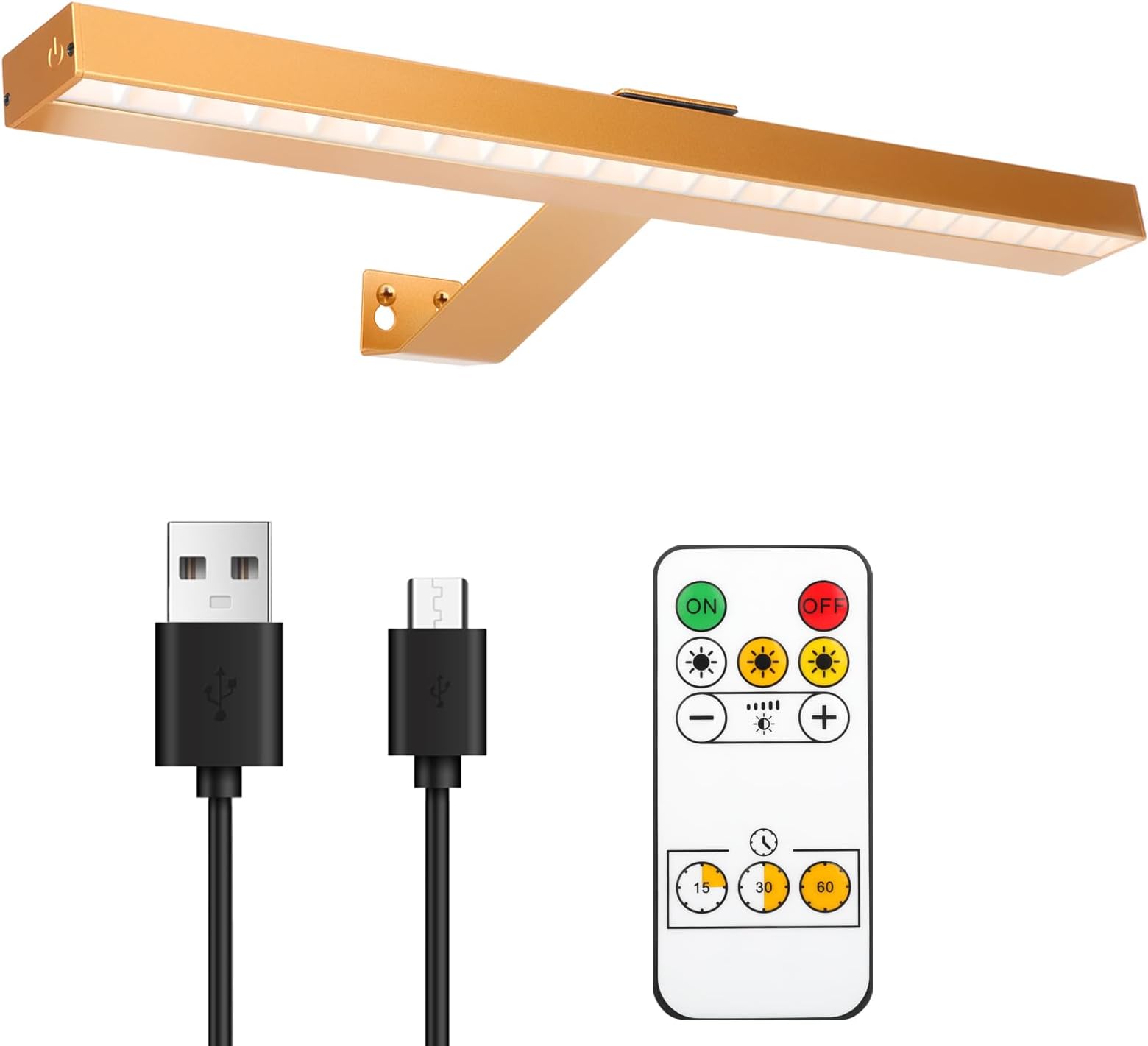 LANDGOO LED Wooden 360° Rotatable Magnetic Vanity Light Battery ...