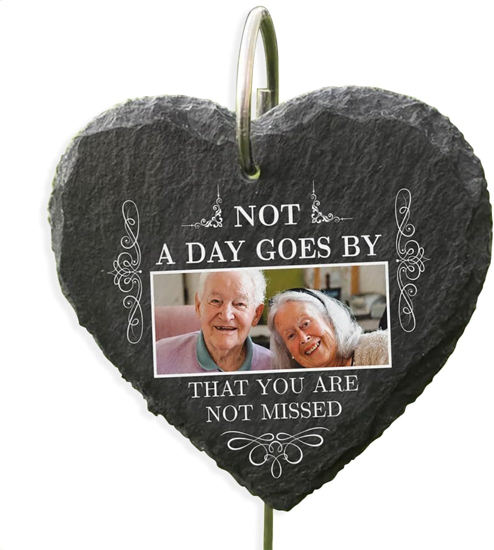 Amazon.com: Personalized Photo Memorial Slate, Not a Day Goes By That ...