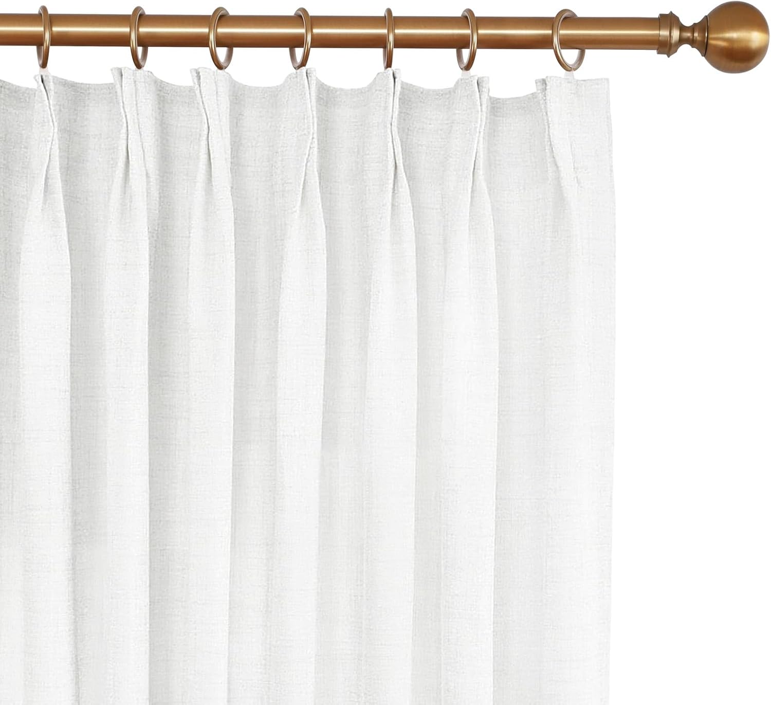 Amazon.com: DotheDrape Pinch Pleated Linen Curtains, 90 Inch Long ...