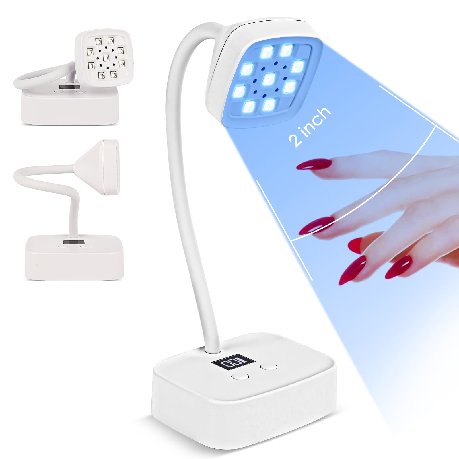 Amazon.com: LED Mini UV Nail Lamp with Auto Sensor, Gel Nail Quick Dry ...