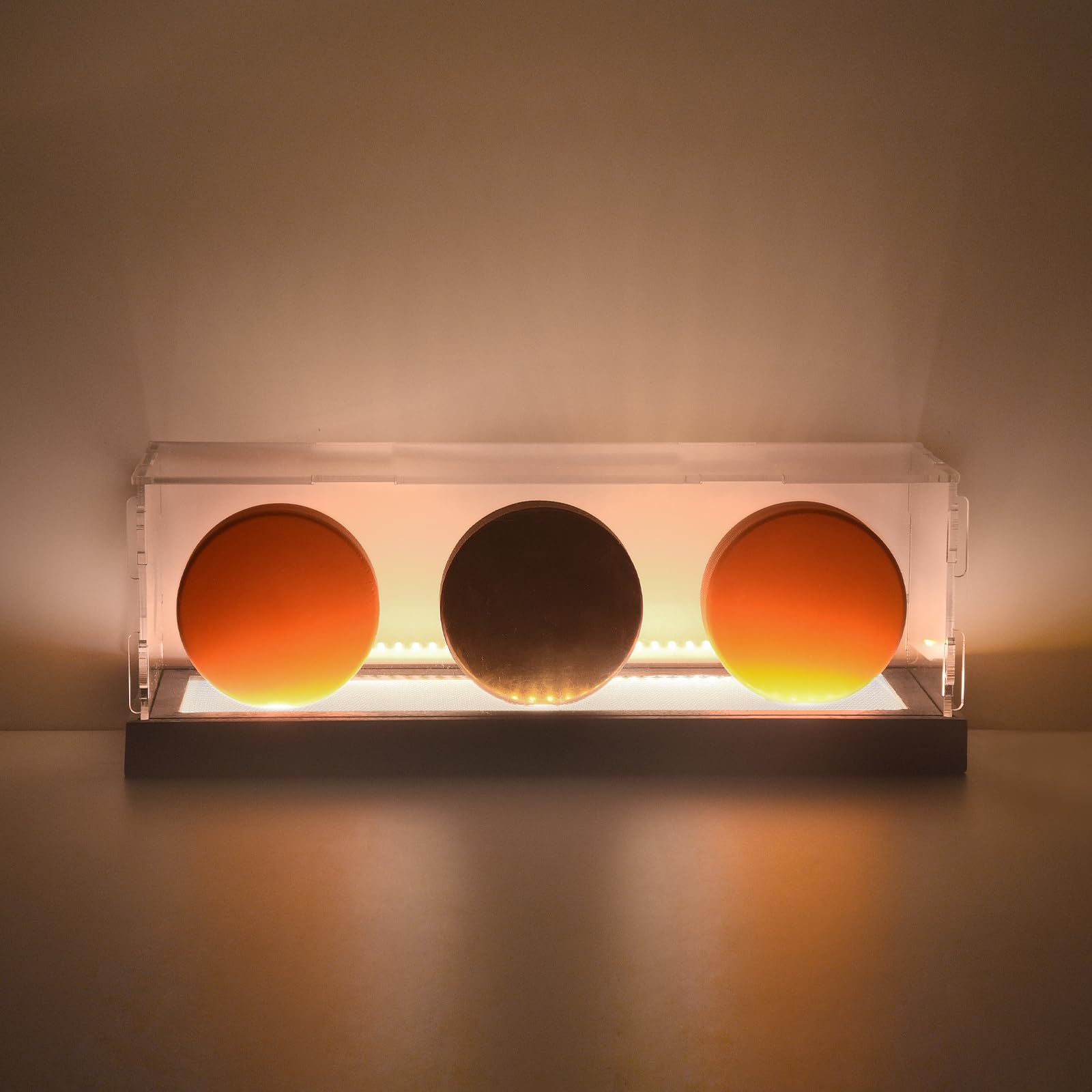 Amazon.com: LuxRound Hockey Puck Display Case with Led Light Clear ...