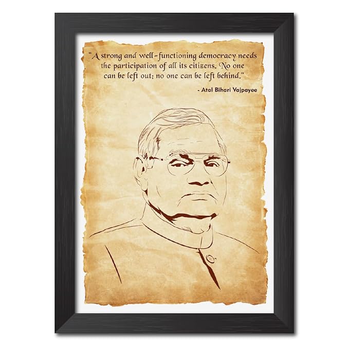 TenorArts Atal Bihari Vajpayee Portrait Drawing Poster Motivational ...
