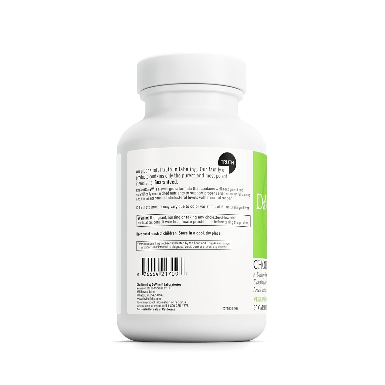 Suplemento DAVINCI Labs CholestSure - Apoio à Saúde Cardiovascular e ...