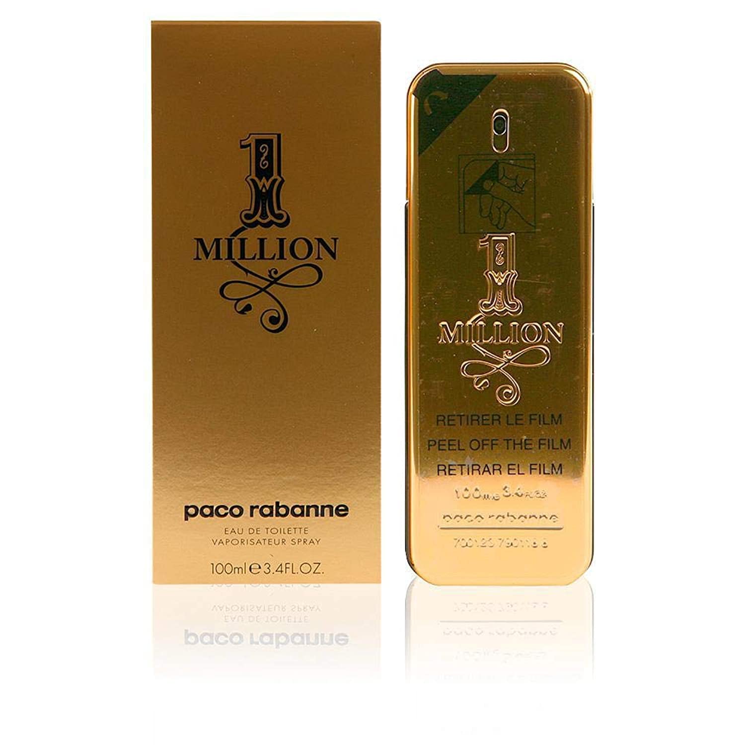 Amazon.com : Paco Rabanne 1 Million/Paco Rabanne EDT Spray 3.3 oz (m ...