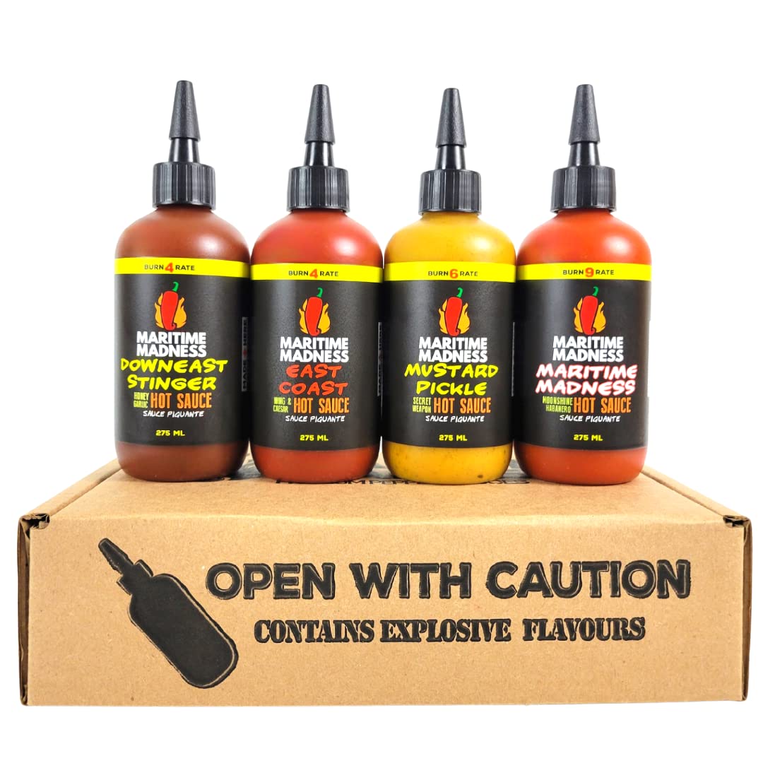 Maritime Madness Classic Hot Sauce Box, Maritime Madness, 4 x 275ml ...