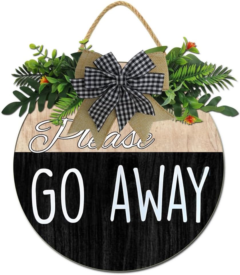 Amazon.com: Houseuse Go Away Sign, Go Away Go On Git Porch Sign ...
