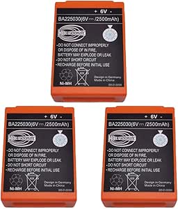 Amazon.com: DSONE (3-Pack) BA225030 6V 2500mAh Ni-Mh Rechargeable ...