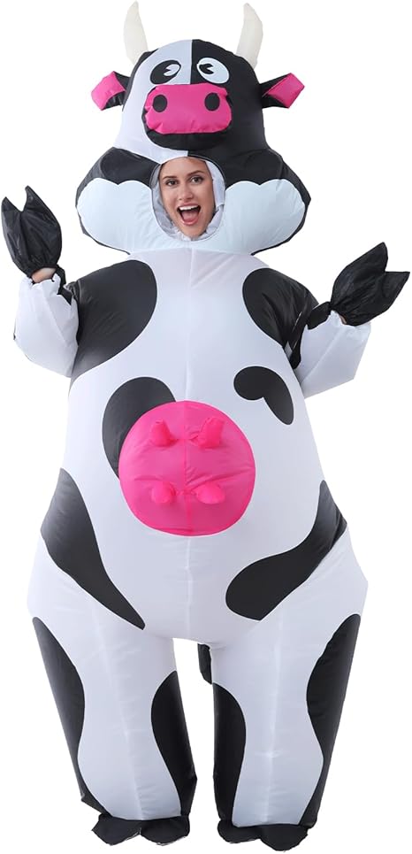 Amazon.com: NBSAIRMO Inflatable Cow Costume Adult Inflatable Costume ...