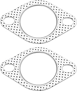 Be In Your Mind 2pcs 2 Inch Exhaust Pipe Interface Flange Gasket 2-Hole ...
