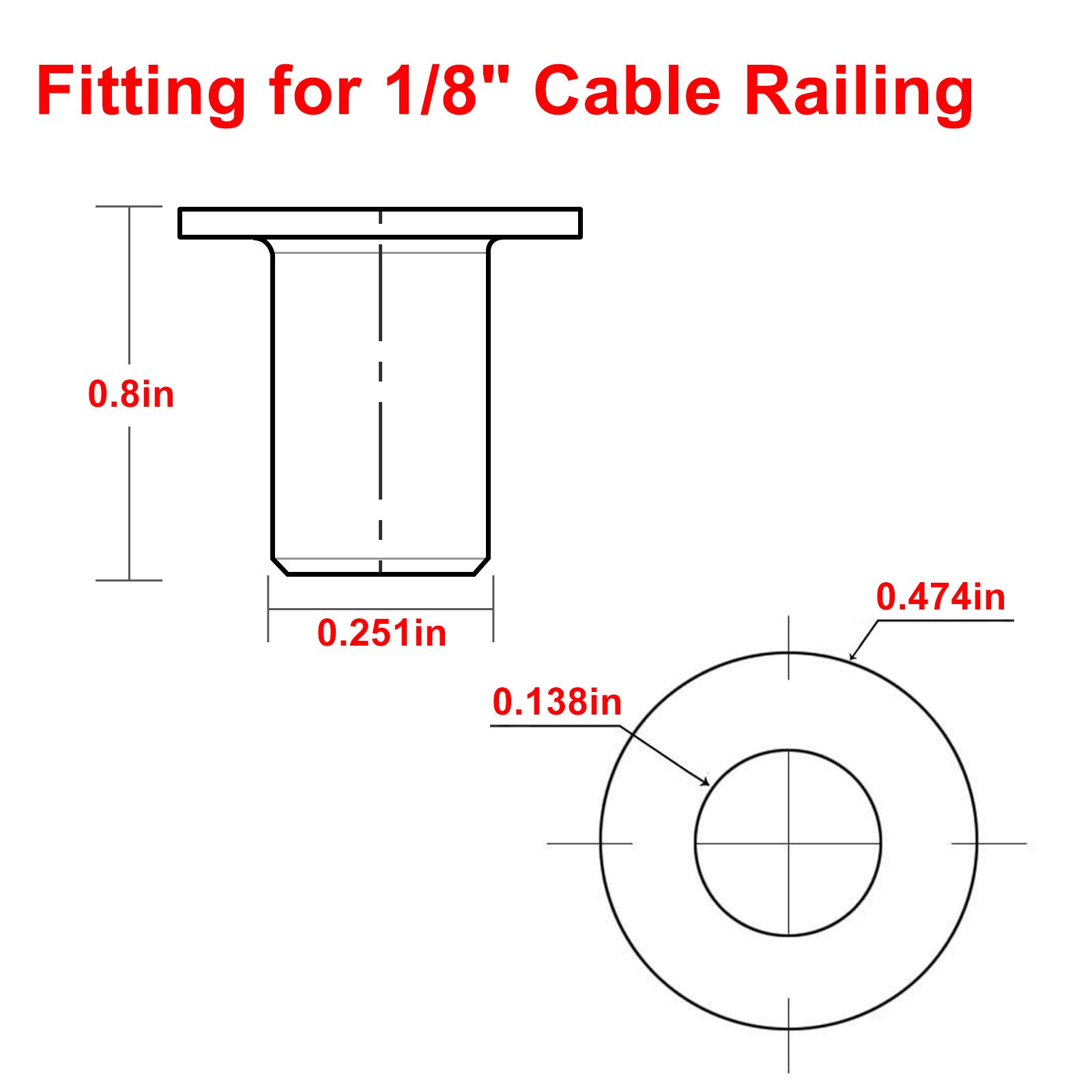 Snapklik.com : BLIKA 120 Pack Stainless Steel Protector Sleeves For 1/8 ...