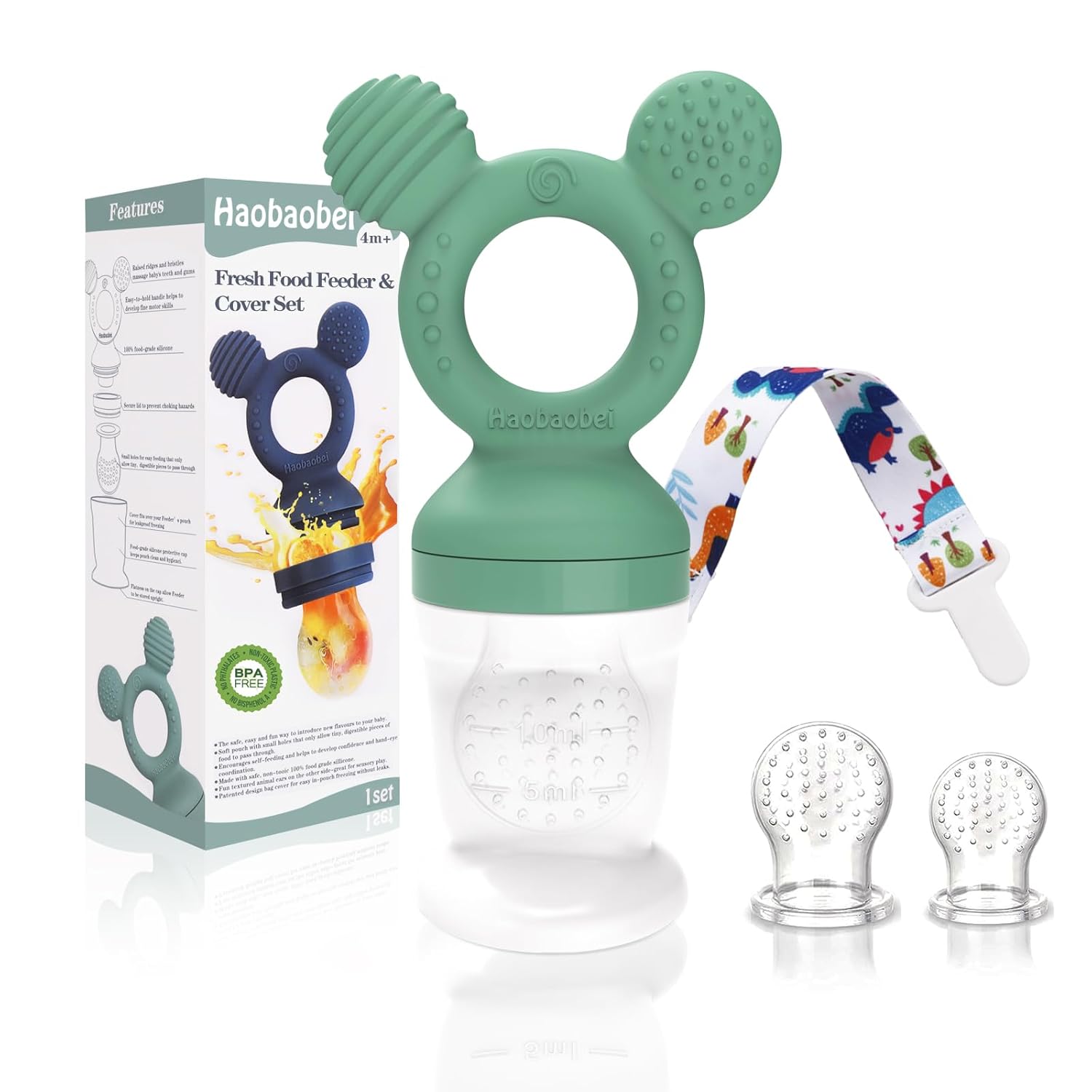 Amazon.com : HAOBAOBEI Baby Fruit Feeder, Frozen Teething Toys for ...