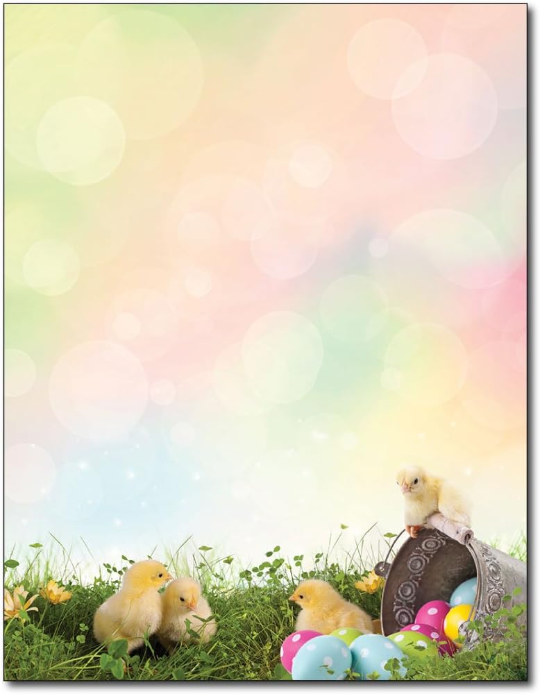 Easter Chicks Stationery Paper - 80 Sheets - Great for Easter Flyers ...