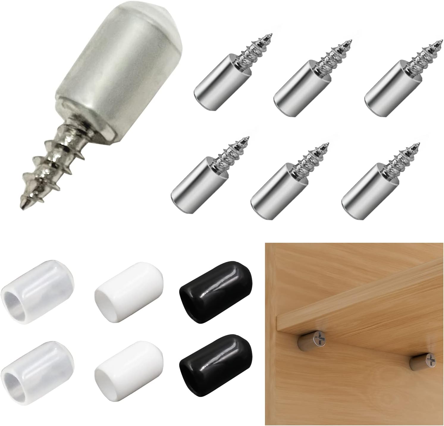 Wlitqukk 36Pcs Shelf Support Pegs Cabinet Shelf Support Pins with 36Pcs ...