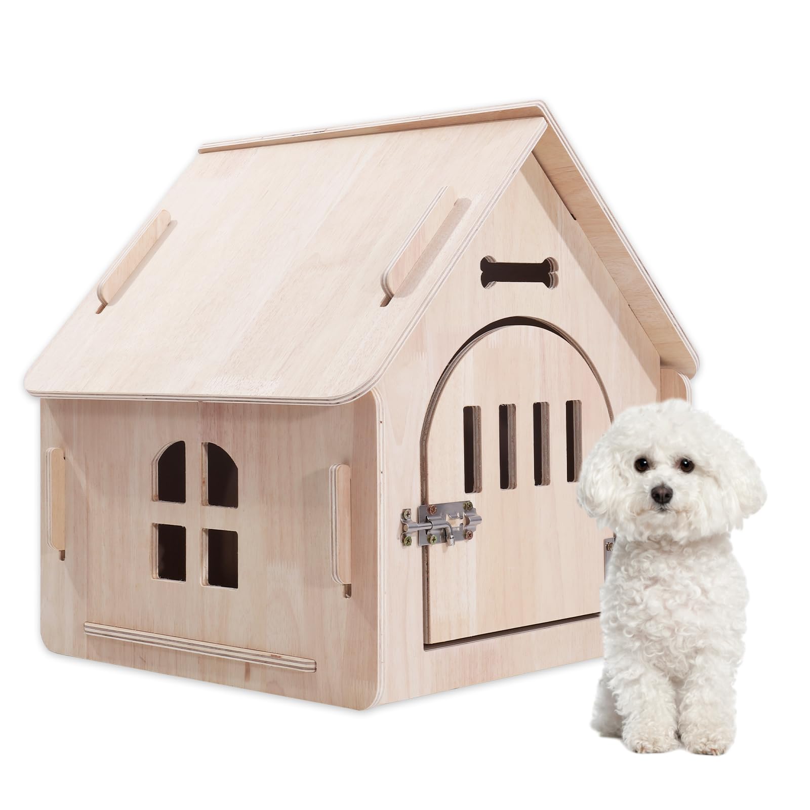 Buy SEMBOVI Dog House Indoor with Door for Small Medium Dogs, Small Dog ...
