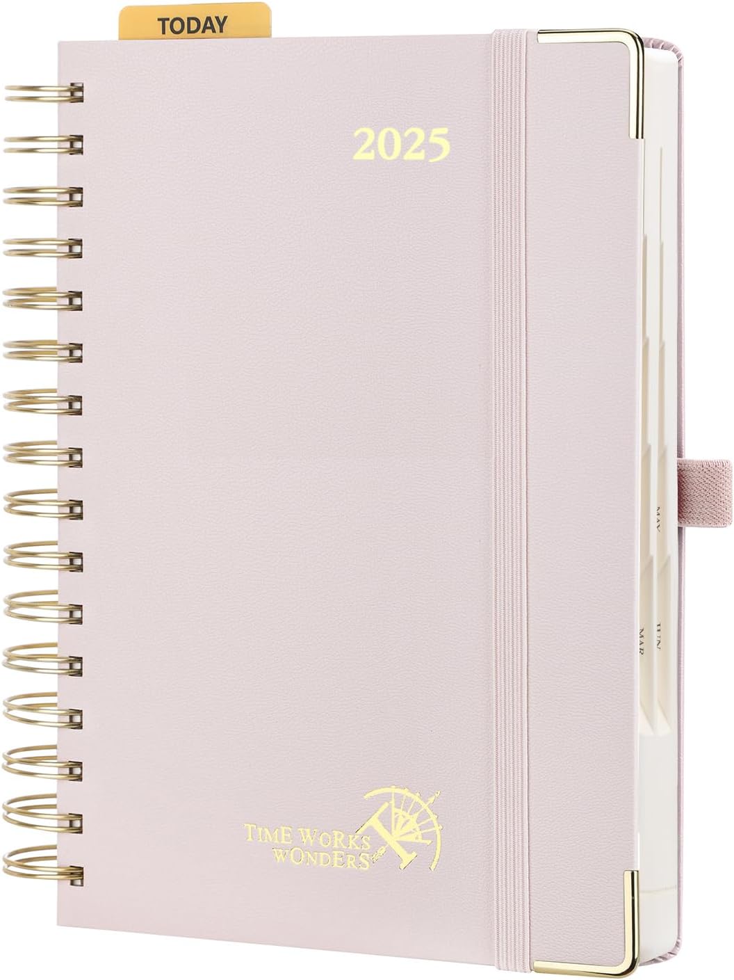 2025 Diary Planner Full Day to Page A5 Pink Organiser Softcover Twin ...