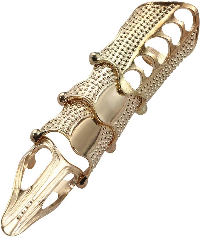 Amazon.com: Knuckle Joint Full Finger Ring,Gothic Finger Bone Ring Punk ...