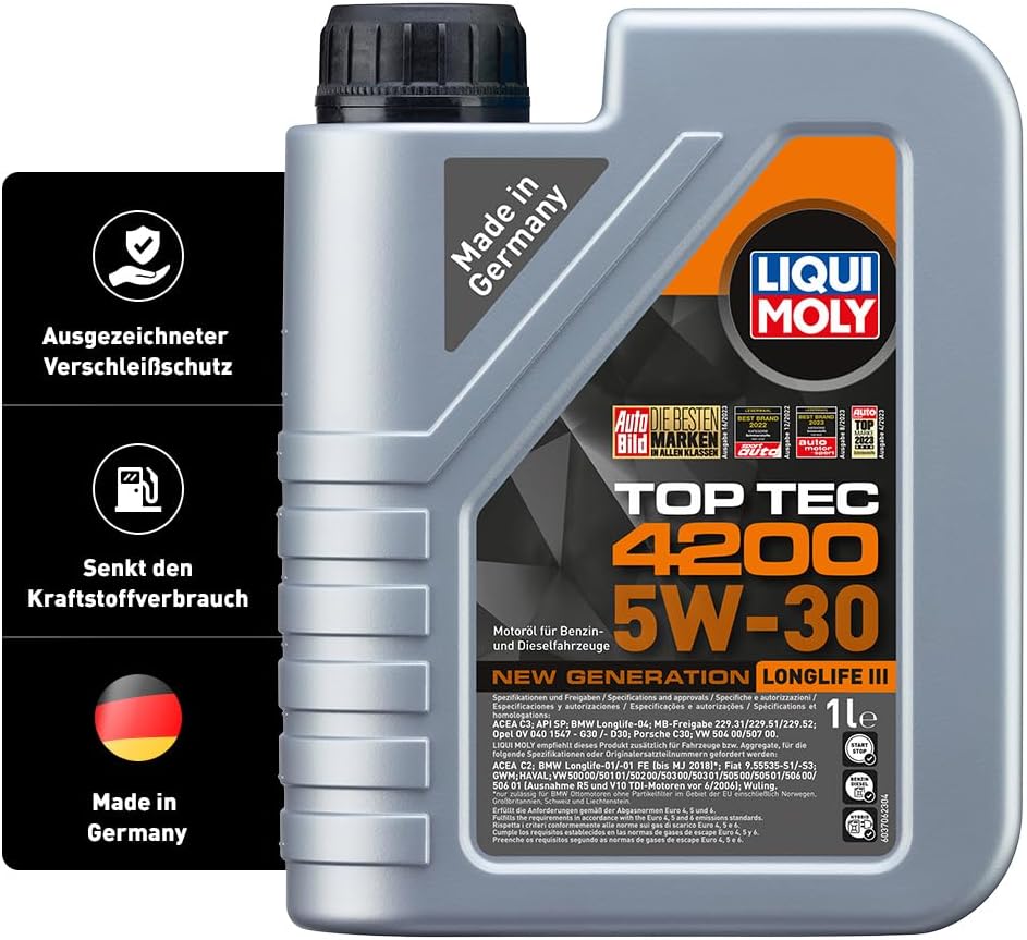 Liqui Moly Motoröl Top Tec 4200 5 W-30 5 Liter : Amazon.de: Auto & Motorrad