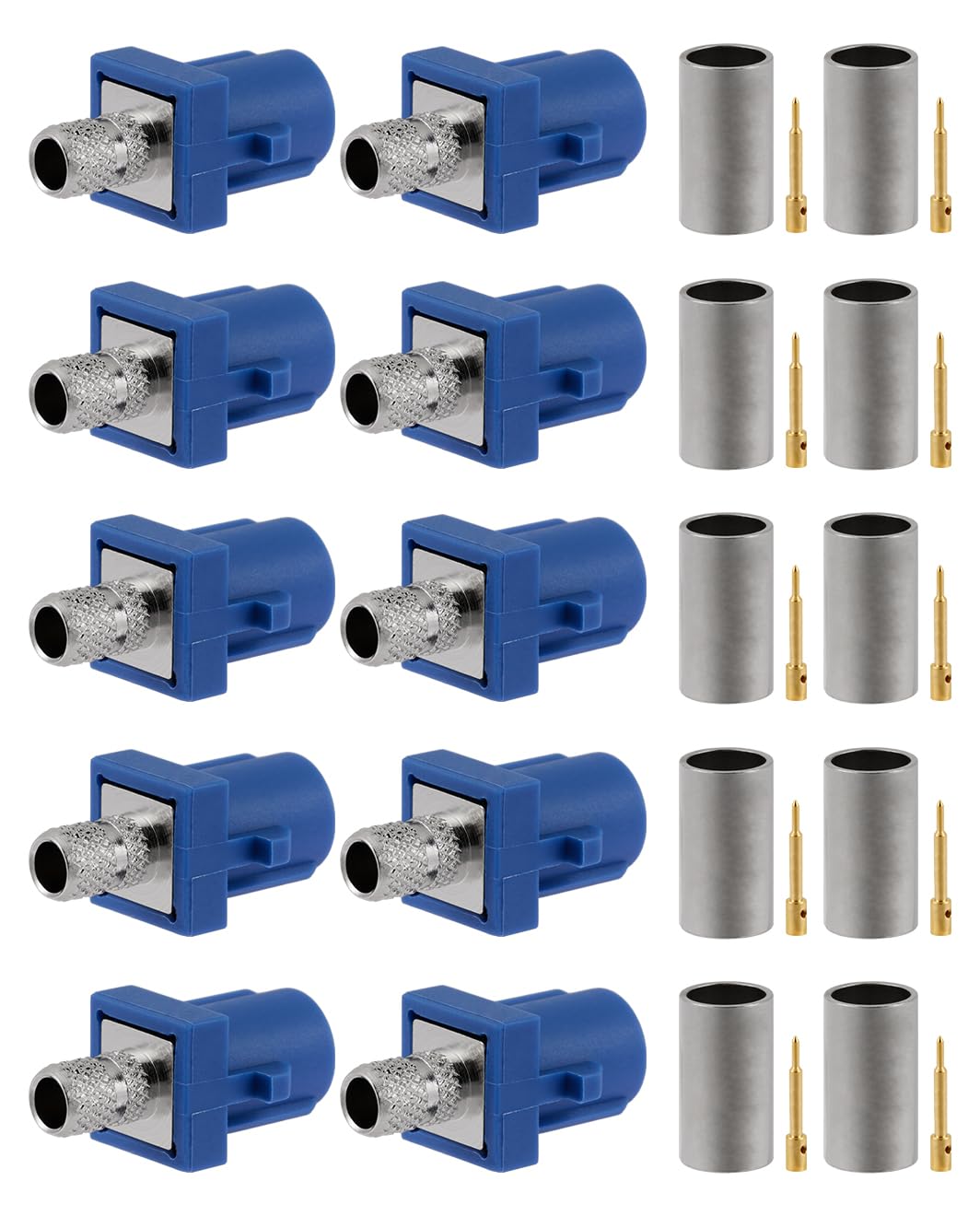 Amazon.com: POBADY 10PCS Fakra C Male Crimp Connectors Fakra C Male ...