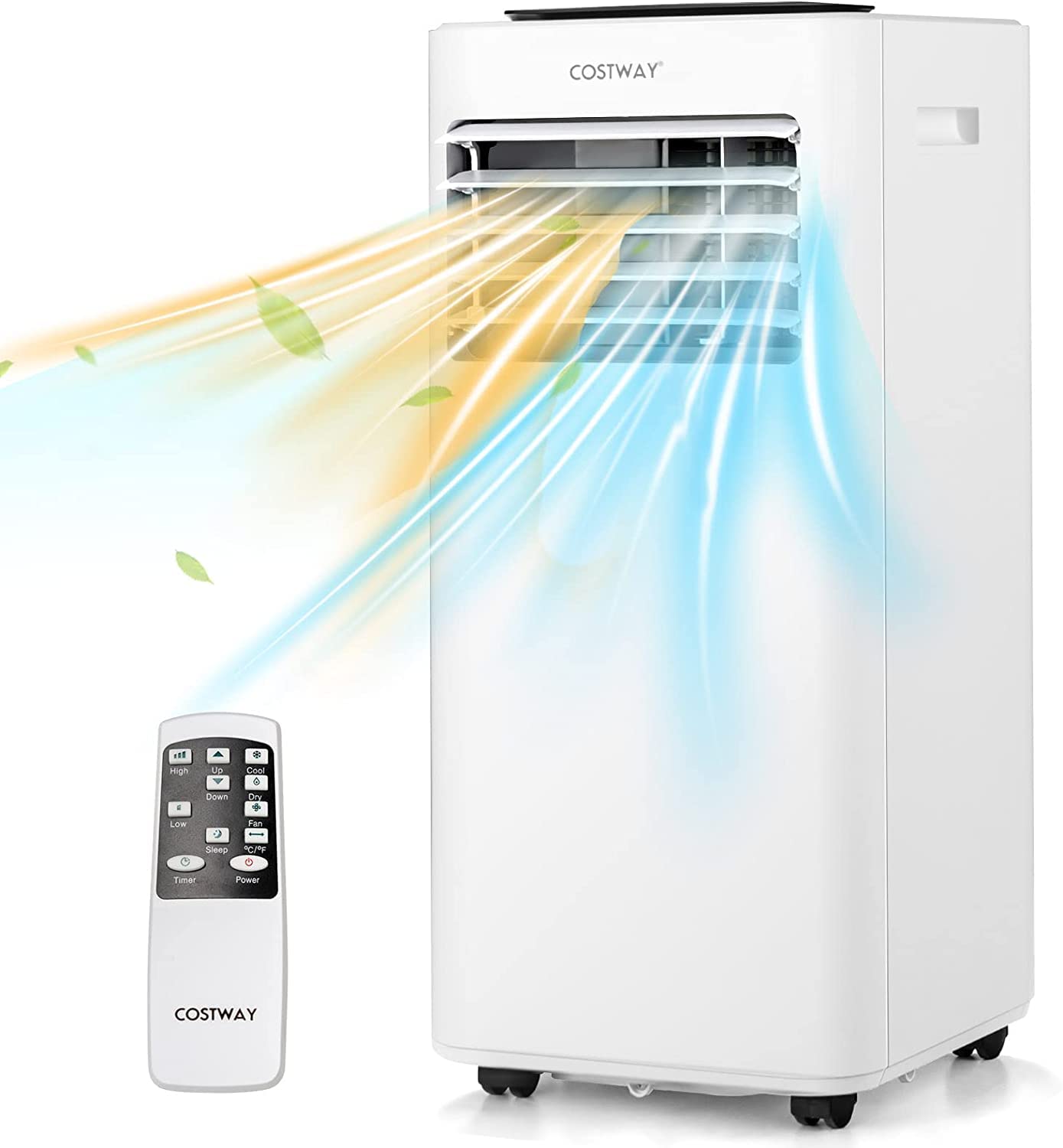 COSTWAY 5 in 1 Portable Air Conditioner, 7000/9000 BTU Mobile Cooler ...