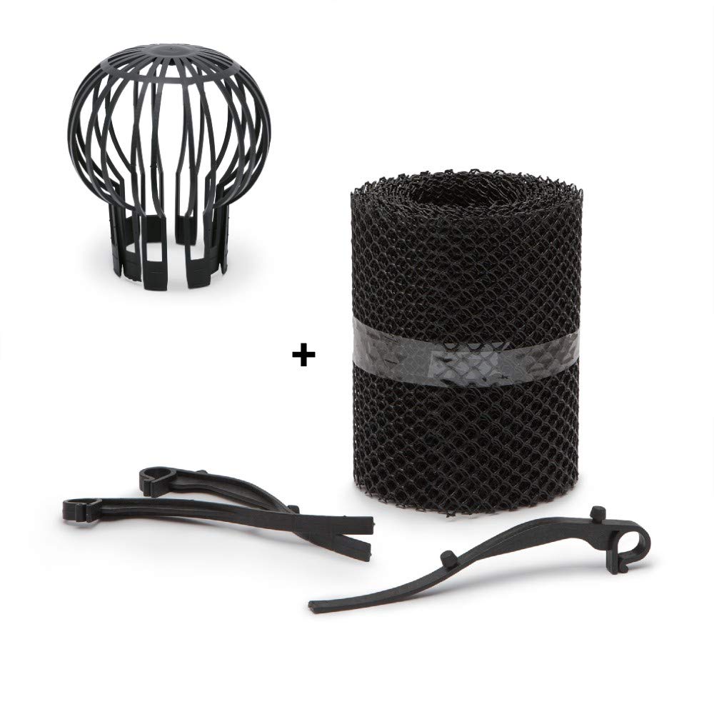 Buy EKNA Leaf catcher and downpipe grid set, 3 x 6 m leaf stop gutter ...