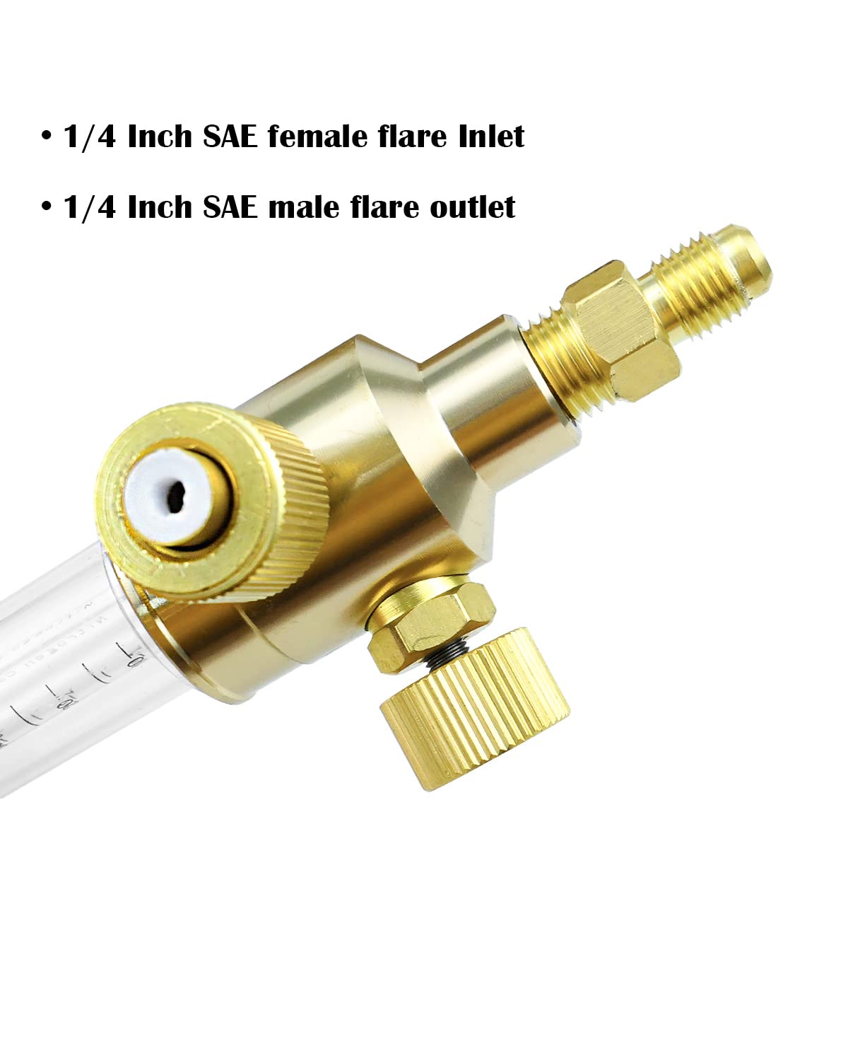 Snapklik.com : 0386-0849 Nitrogen Flow Meter 1/4 Inch SAE Flare Inlet ...