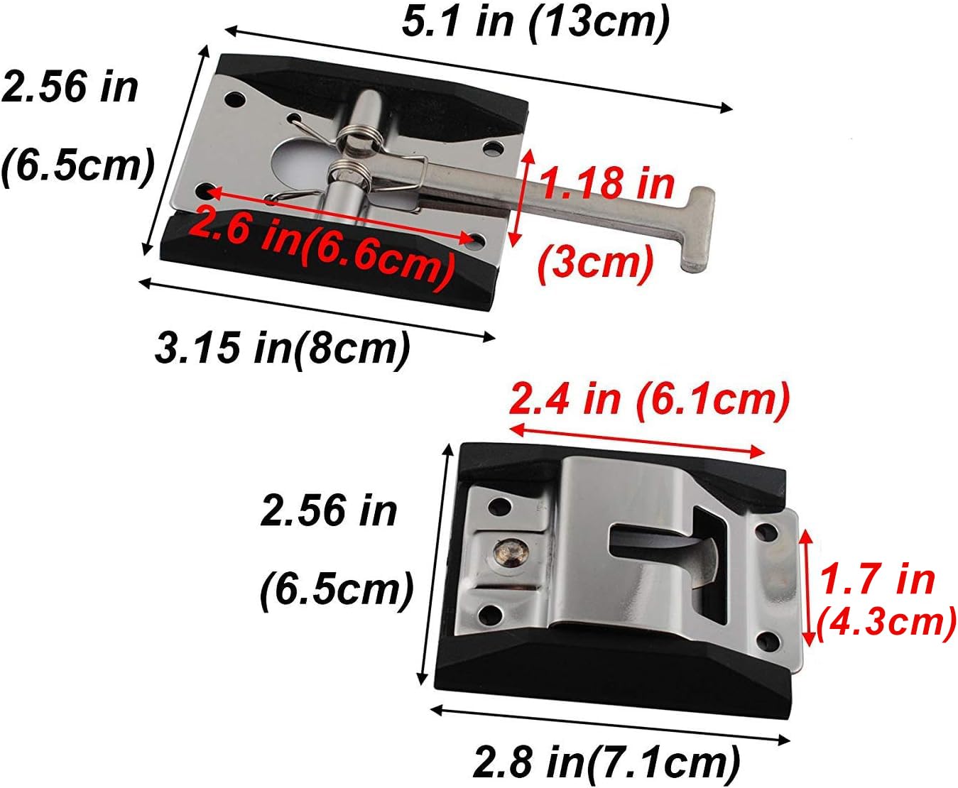 Snapklik.com : RV Trailer Door Holder Stainless Steel T-Style Catch 5.1 ...