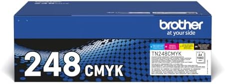 BROTHER TN-248BK/TN-248C/TN-248M/TN-248Y Toner Cartridges, Black/Cyan ...