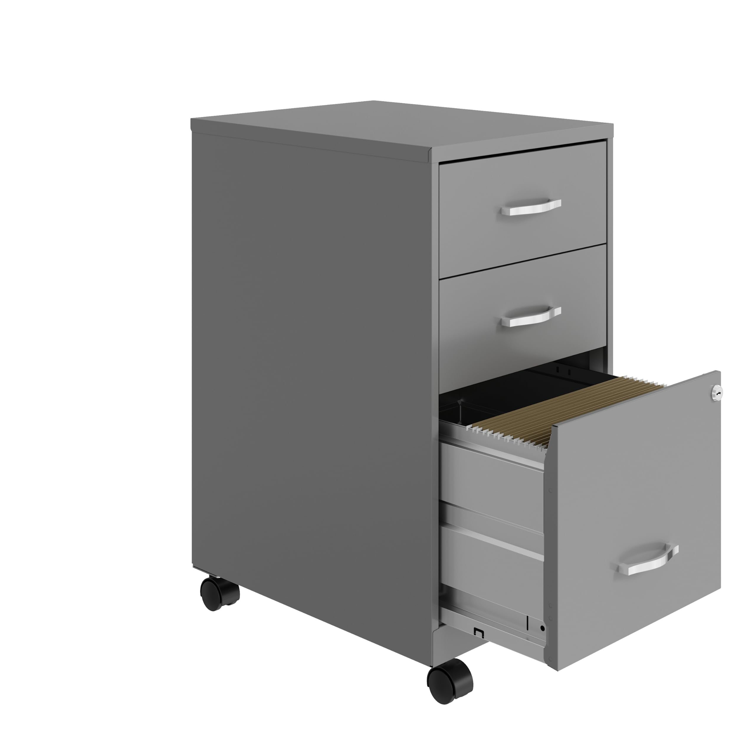 Snapklik.com : Space Solutions 3 Drawer Metal Mobile File Cabinet
