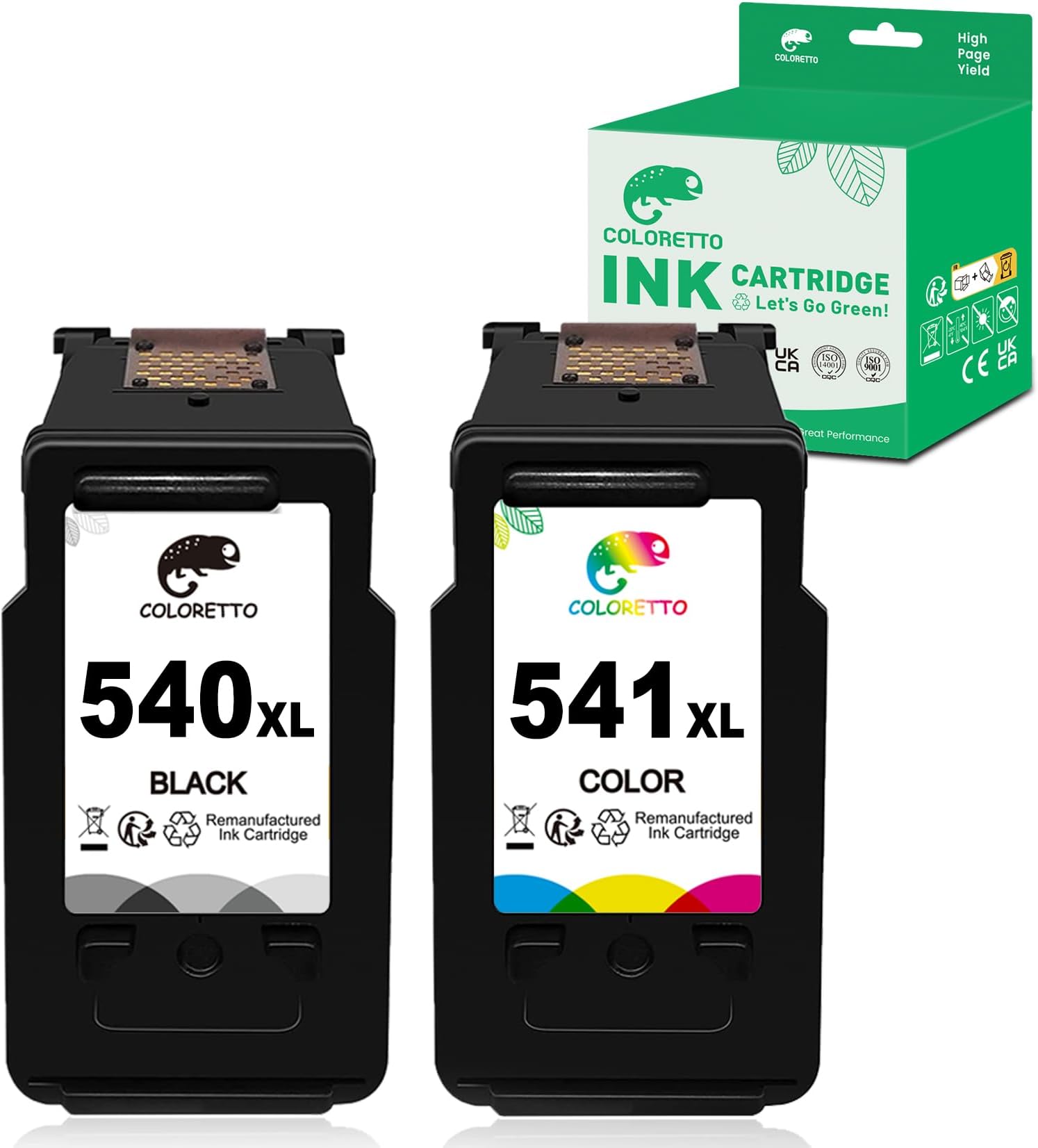 COLORETTO 540 541 XL Cartucce d'inchiostro per Canon PG-540XL CL-541XL ...