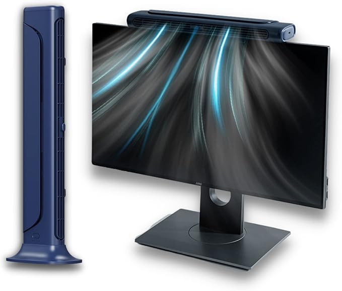 Amazon.com: whizzy Monitor Screen Fan Clip on, Portable Office Desktop ...