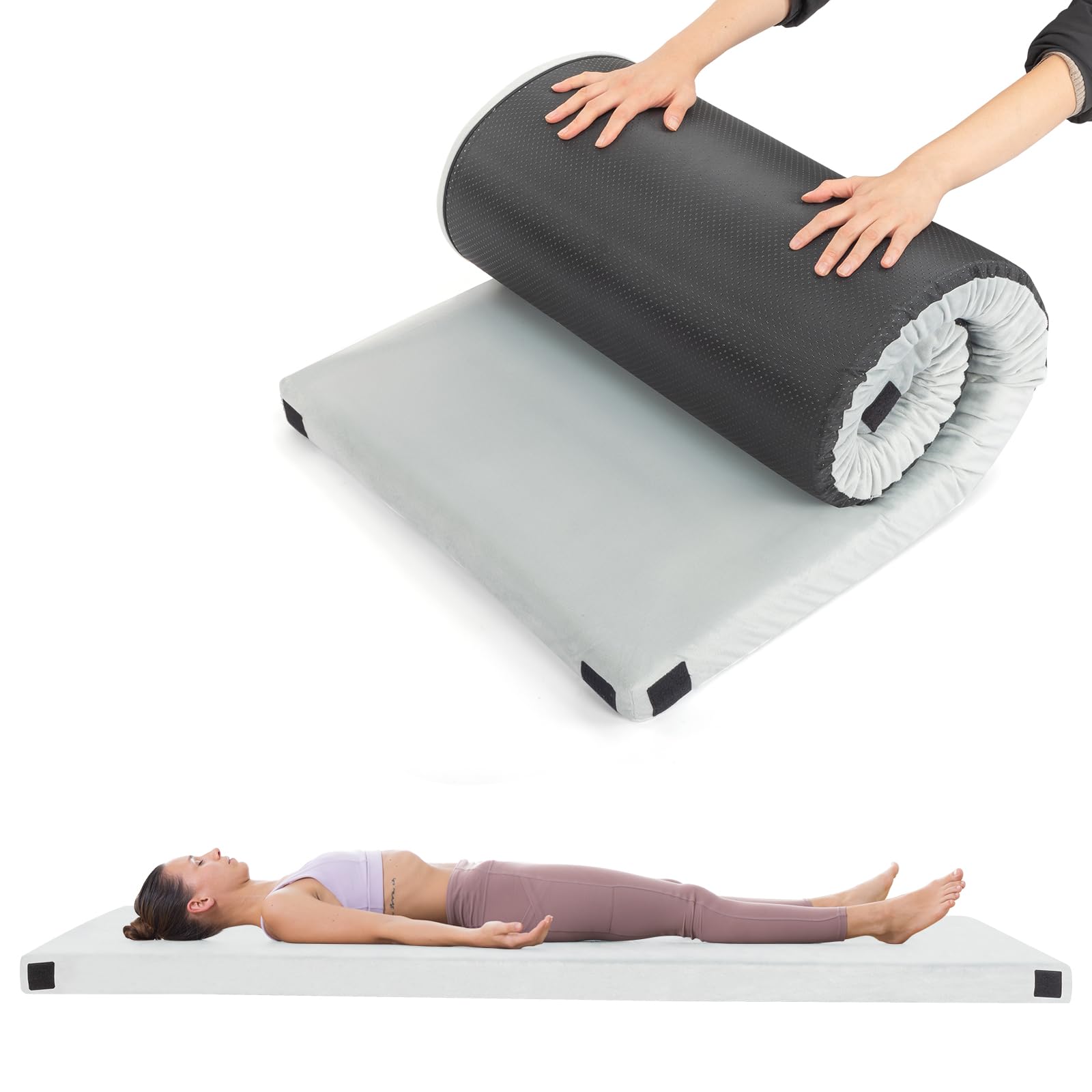 Amazon.com : FXLCMUS 2-Layer Exercise Mats for Home Workout Memory Foam ...