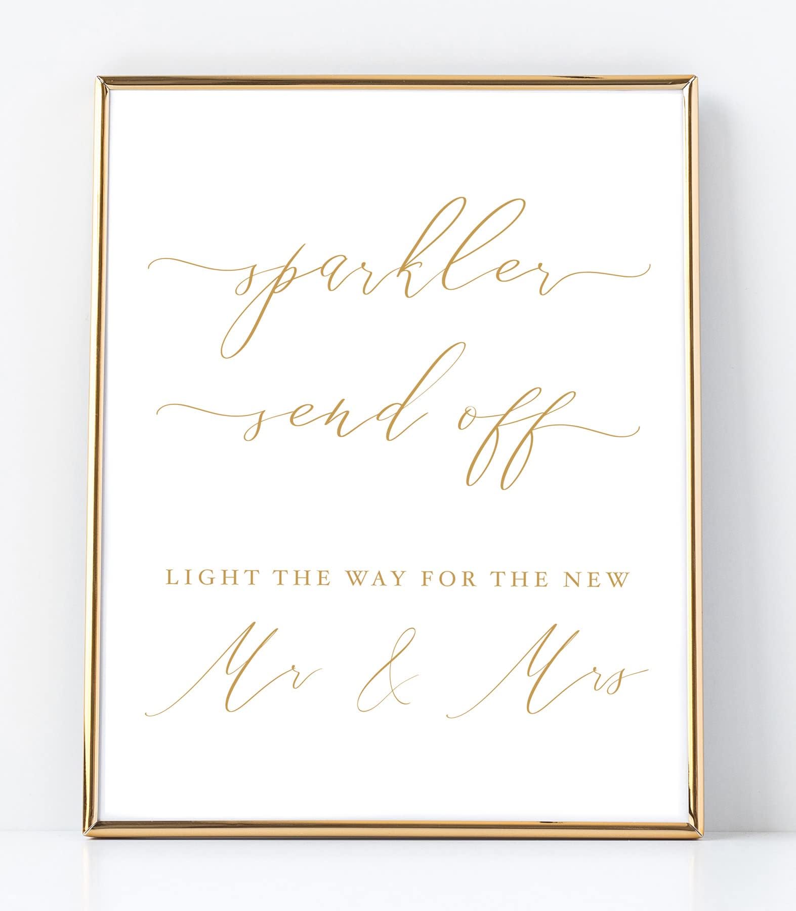 Amazon.com: Sparkler Send Off Sign for Wedding Reception, White Sign ...