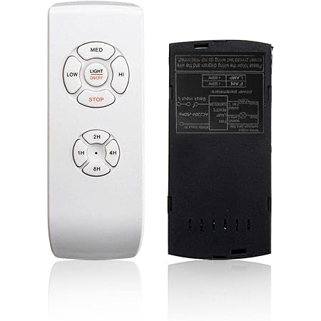 QIACHIP Universal Wireless Ceiling Fan Remote Control kit with 3 Speeds ...