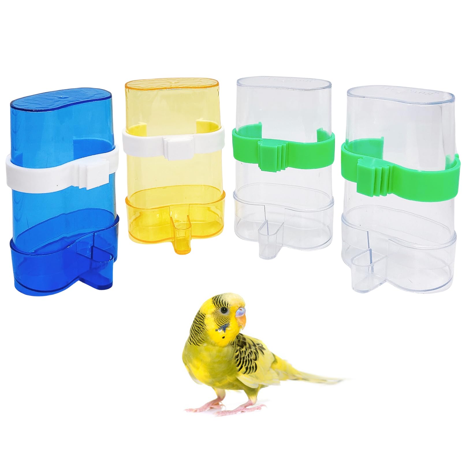 Amazon.com : Hamiledyi Parakeet Water Dispenser 4pcs Automatic Bird ...