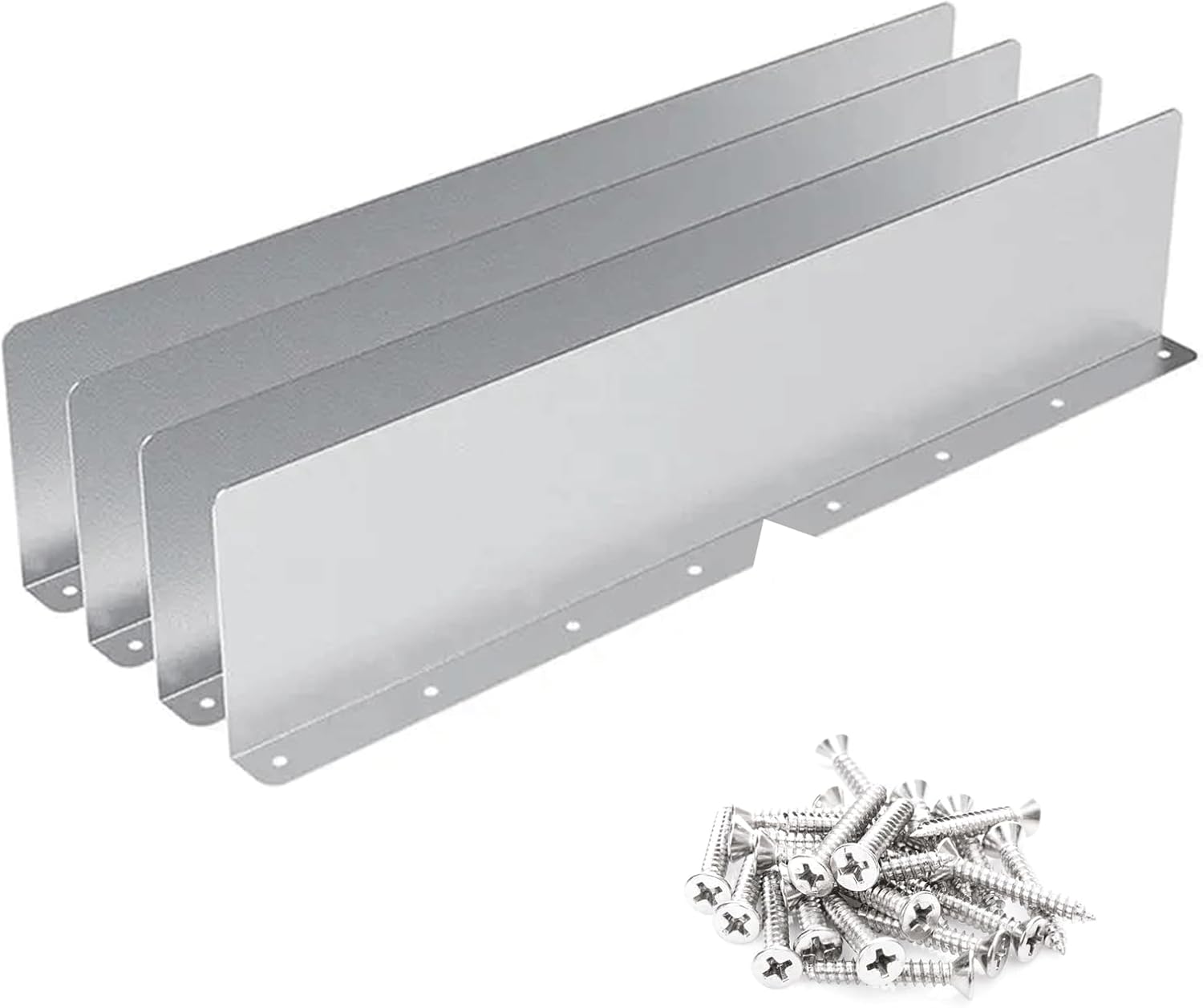 4 PCS Gutter Valley Splash Guards Stainless Steel Downspout Diverter ...