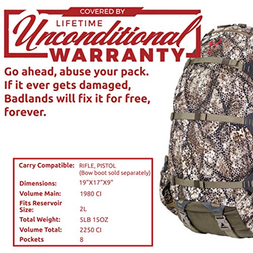 Buy Badlands 2200 Camouflage Hunting Backpack - Meat Hauler - Rifle ...