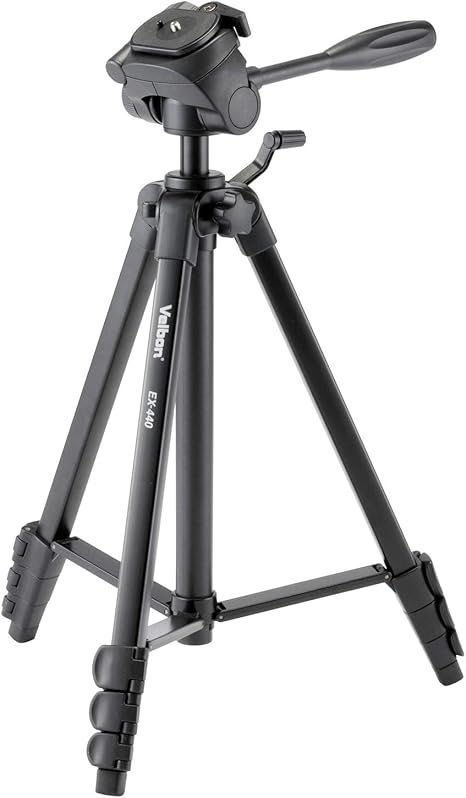 Amazon.com : Velbon 301482 Family Tripod EX-440 4-Stage Lever Lock ...