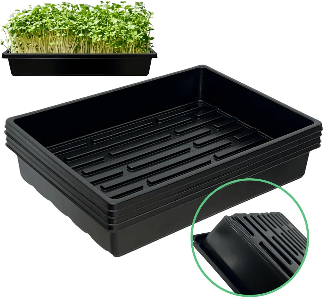 Amazon.com : SEUNMUK 12 Pack Plastic Plant Growing Trays, 15.3 x 11.4 ...