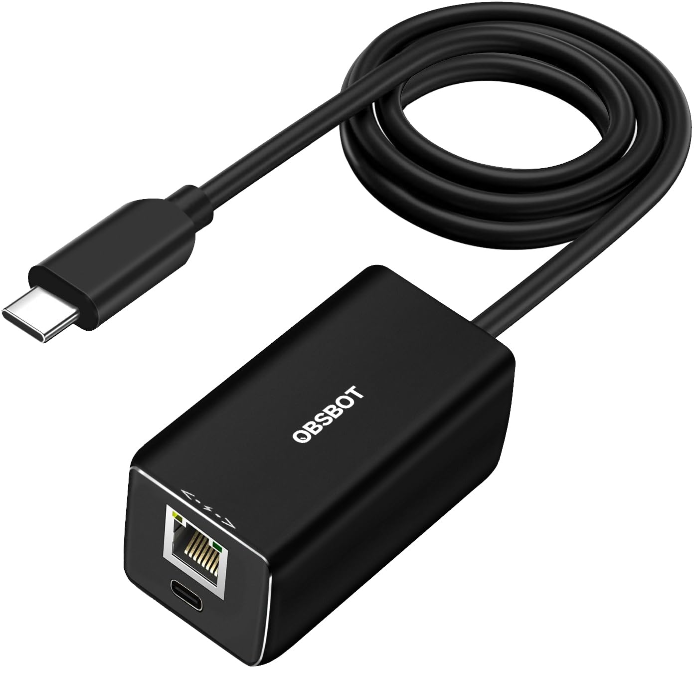 OBSBOT USB-C to Ethernet Adapter,Lower Latency,10/100 Mbps Data ...