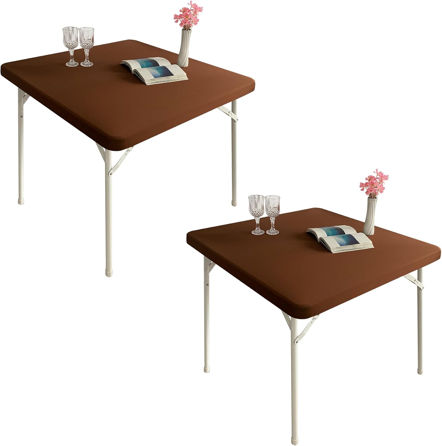 Amazon.com: Monibana 2 Pack Cocktail Fitted Spandex Stretch Square ...