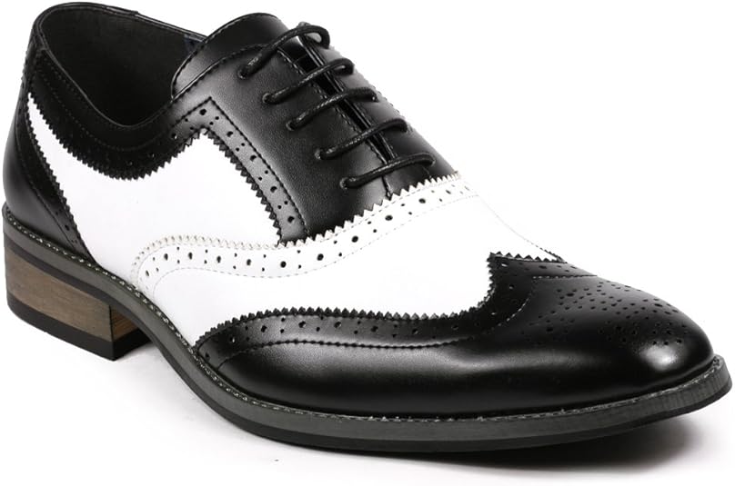 Amazon.com | UV SIGNATURE PA002 Men's Two Tone Perforated Wing Tip Lace ...