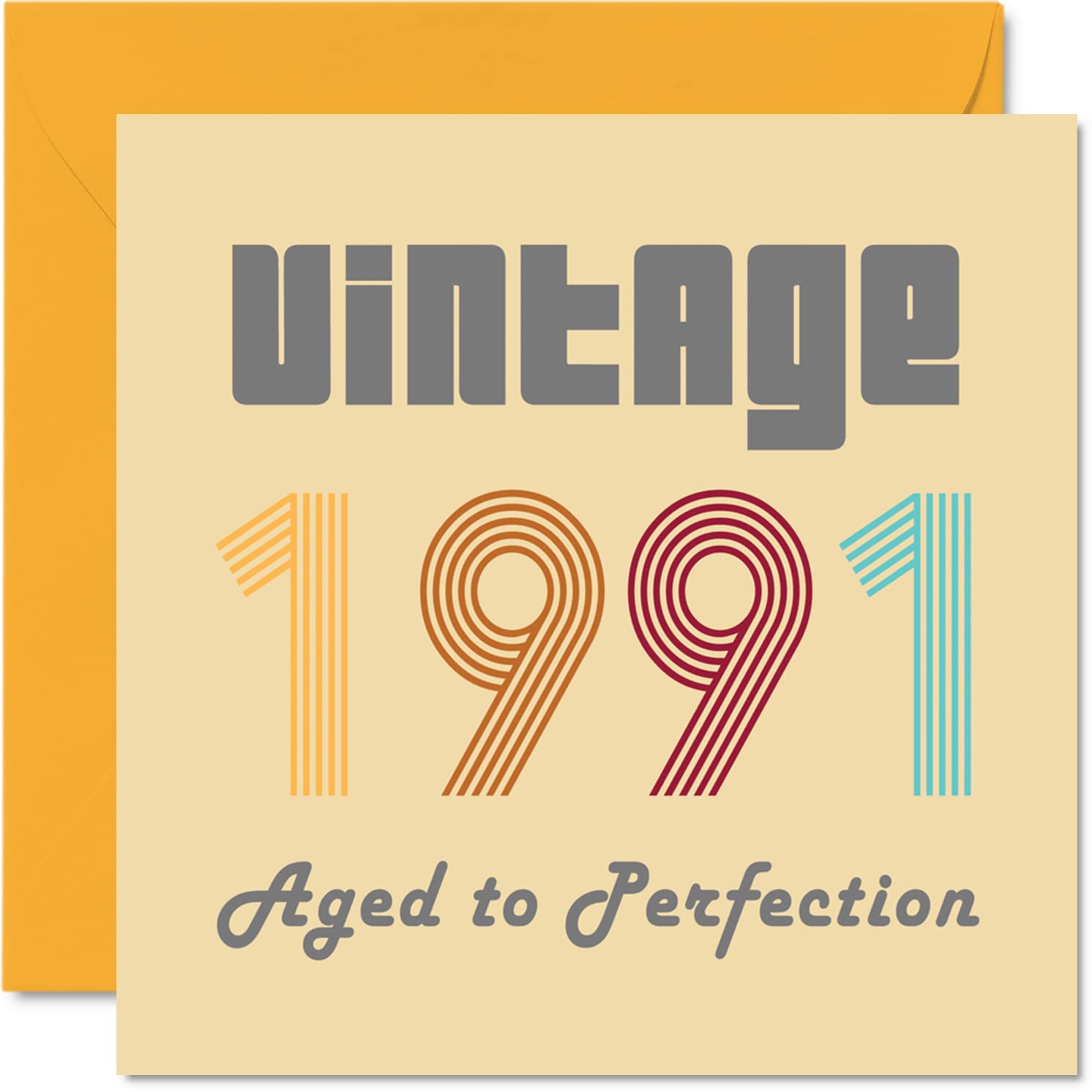 Buy 31st Birthday Cards for Men Women - Vintage 1991 Aged To Perfection ...