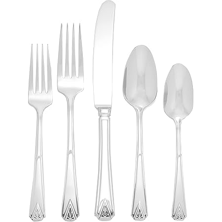 Amazon.com: Oneida 2273045Al20 Juilliard 45 Piece Fine Flatware Set ...