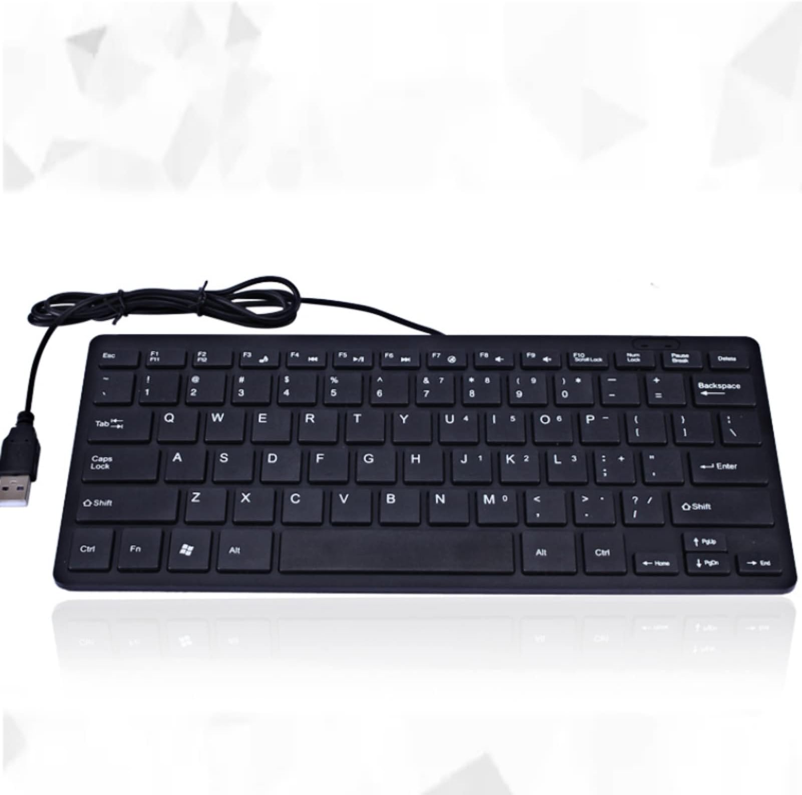 Wired USB Mini Keyboard,Universal 78-Key Ultra-thin Keyboard, Portable ...