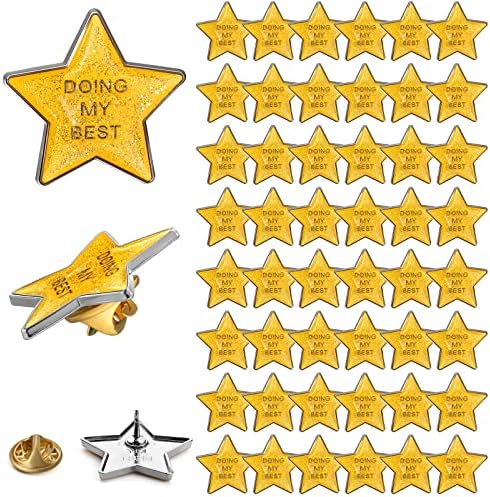 Amazon.com: Gold Star Pin – Cute Shiny Star Enamel Pin for Jacket, Hat ...