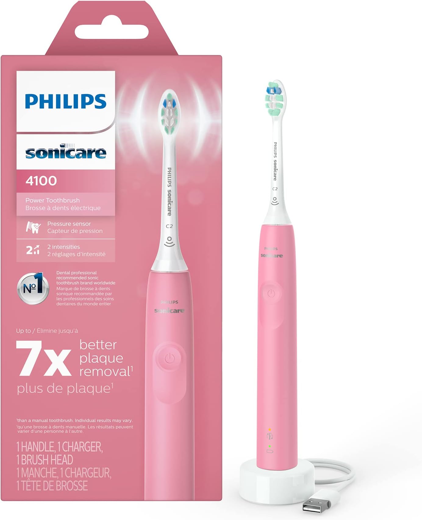 Amazon.com: Oral-B Pro 1000 Rechargeable Electric Toothbrush, Pink ...