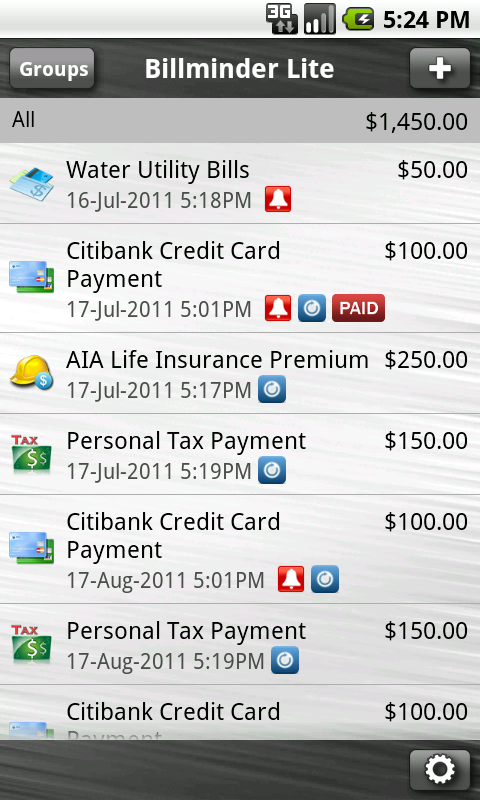 Billminder Pro - App on Amazon Appstore