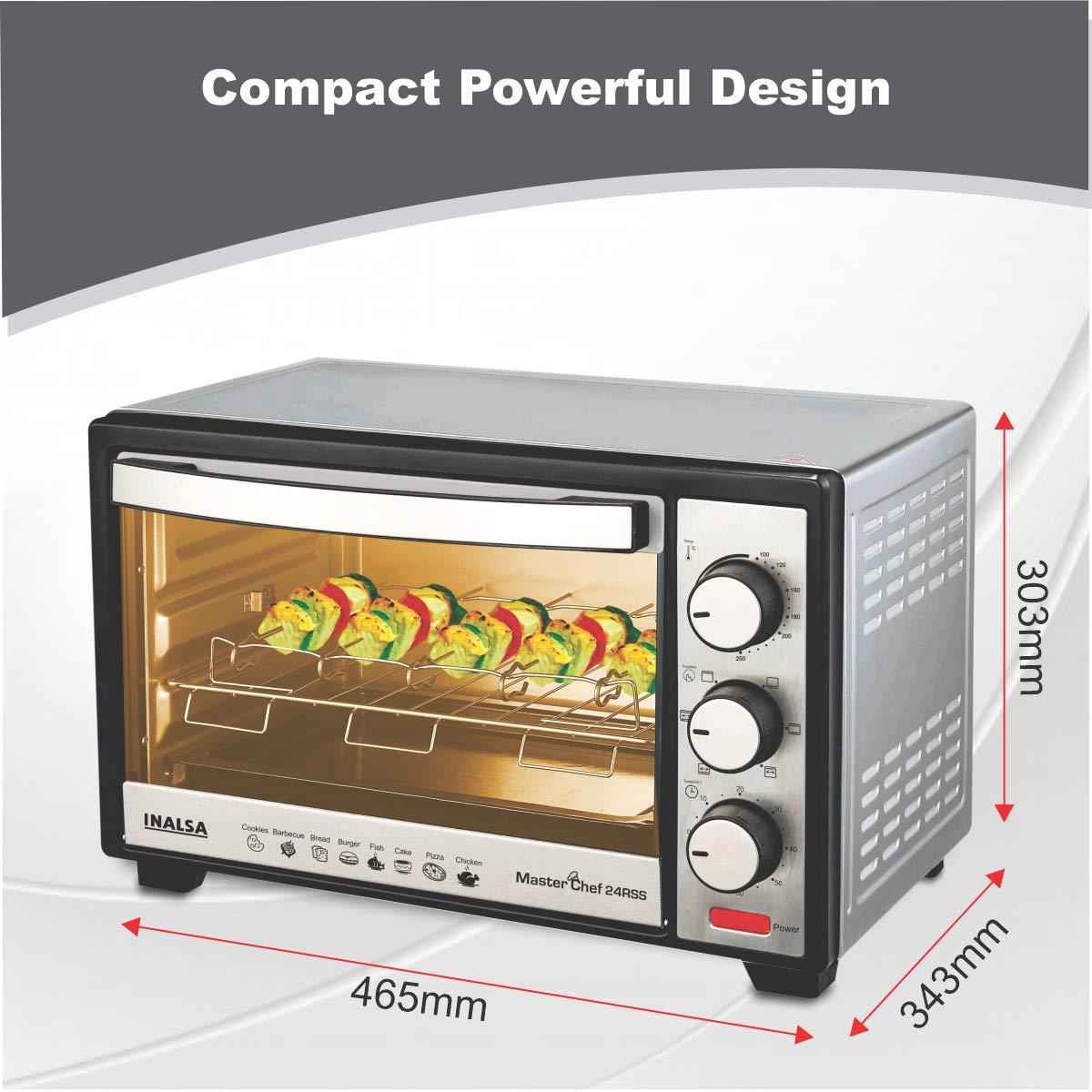 Inalsa 46-Litre MasterChef 46SSRC OTG With Motorised