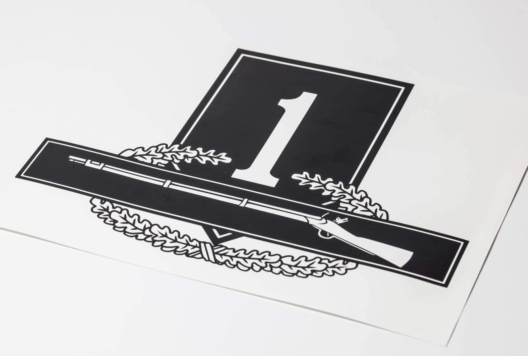 Combat Infantry Badge Black And White