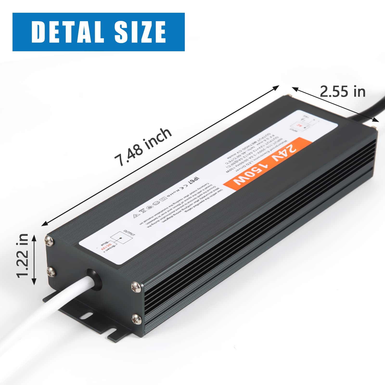 Snapklik.com : LED Driver 150W Waterproof IP67 Power Supply Adapter ...